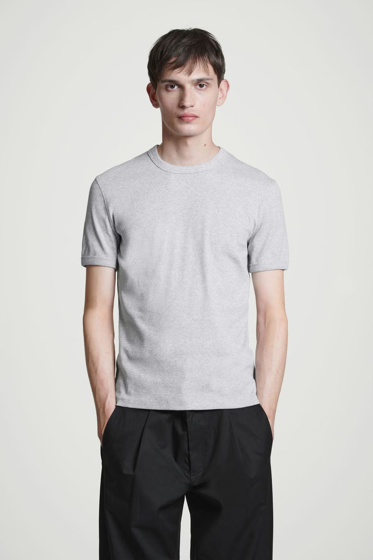 Slim Ribbed T-shirt | COS UAE