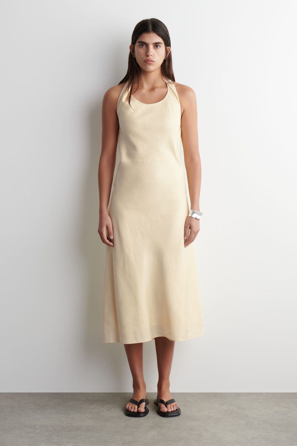 Twisted Linen-blend Halterneck Dress | COS UAE