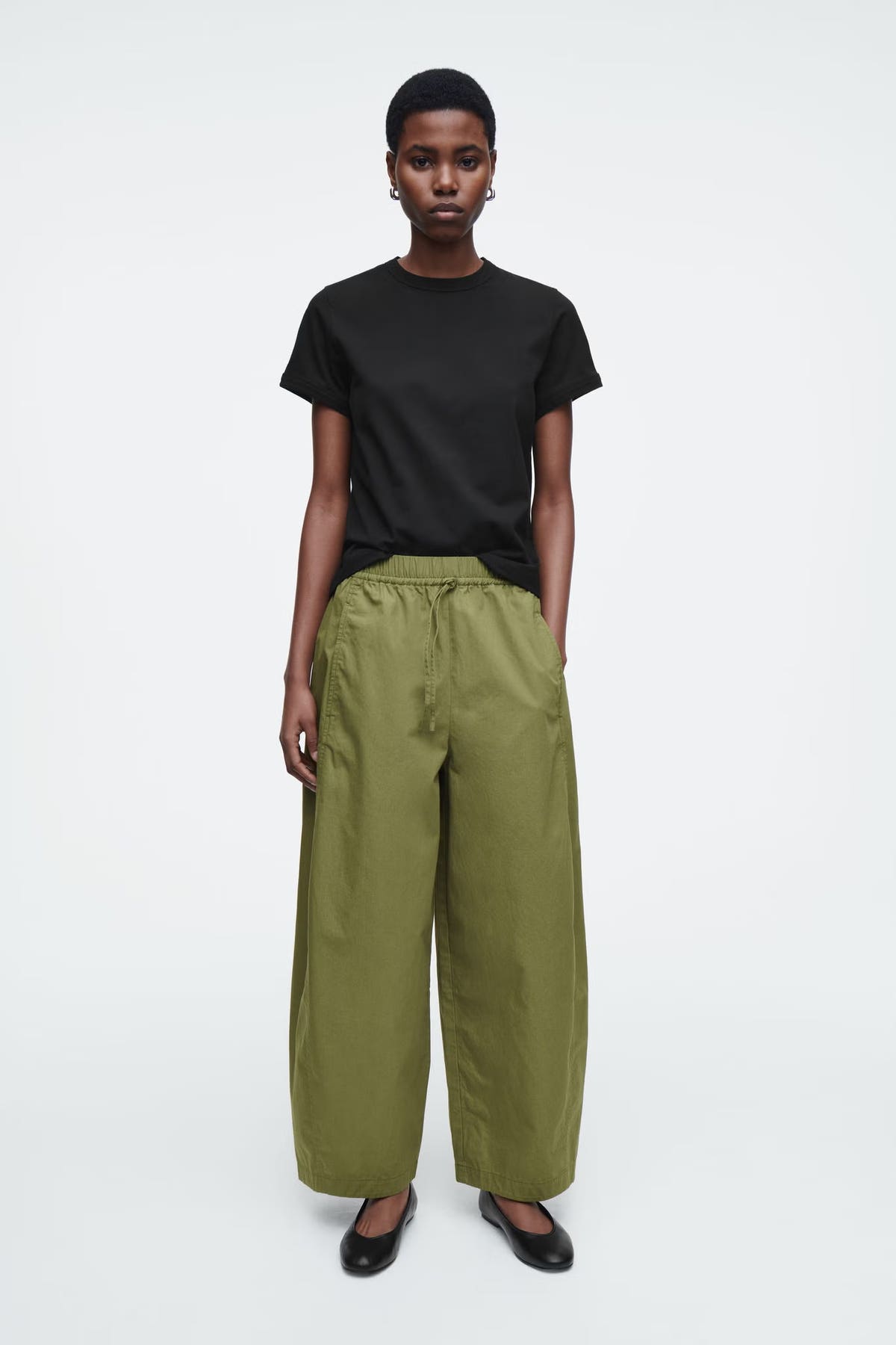 Elasticated Barrel-leg Trousers | COS UAE