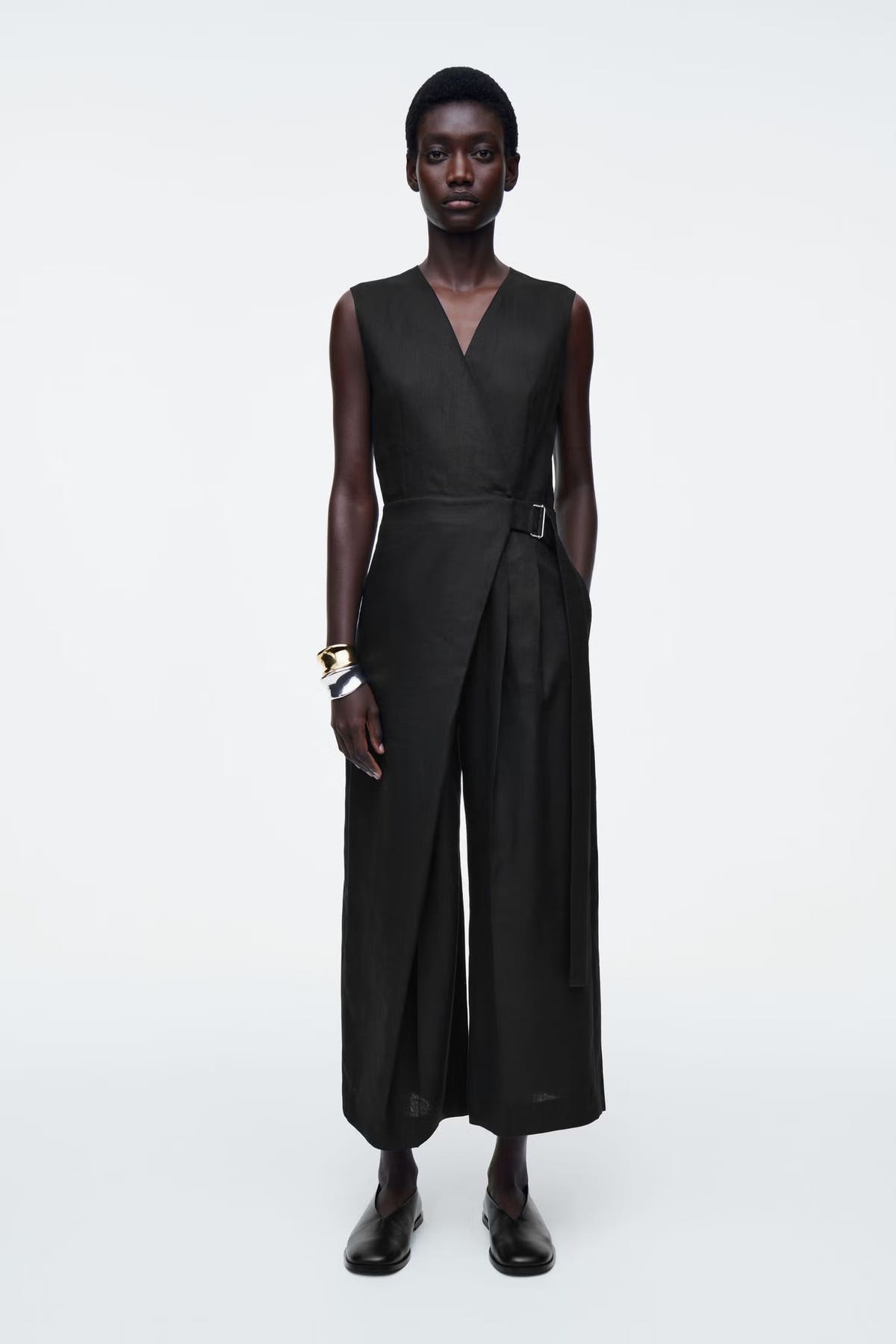 Wrap-front Linen Jumpsuit | COS UAE