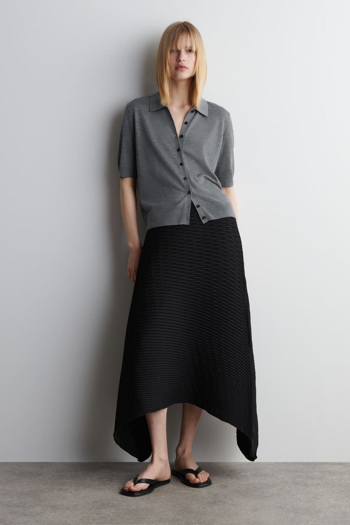 Merino Wool-blend Polo Cardigan | COS UAE