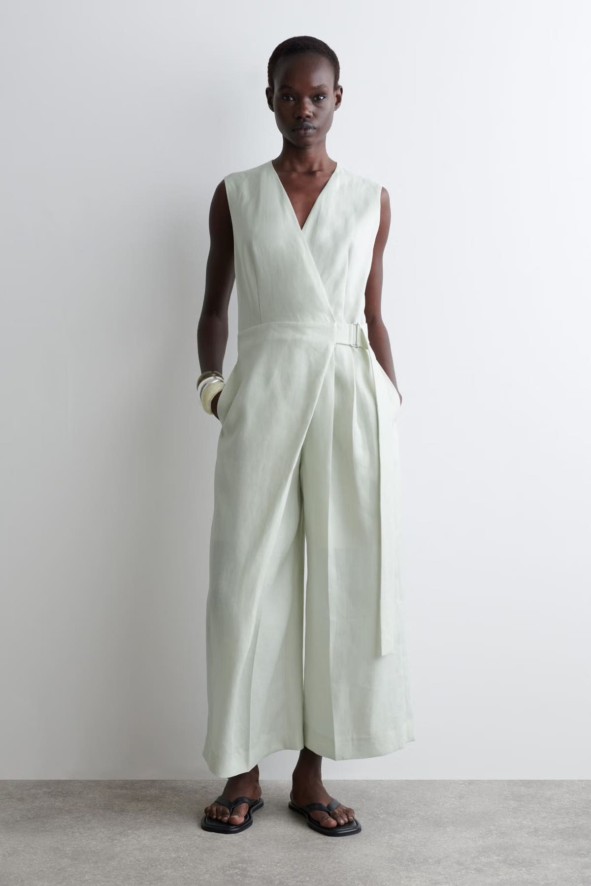Wrap-front Linen Jumpsuit | COS UAE