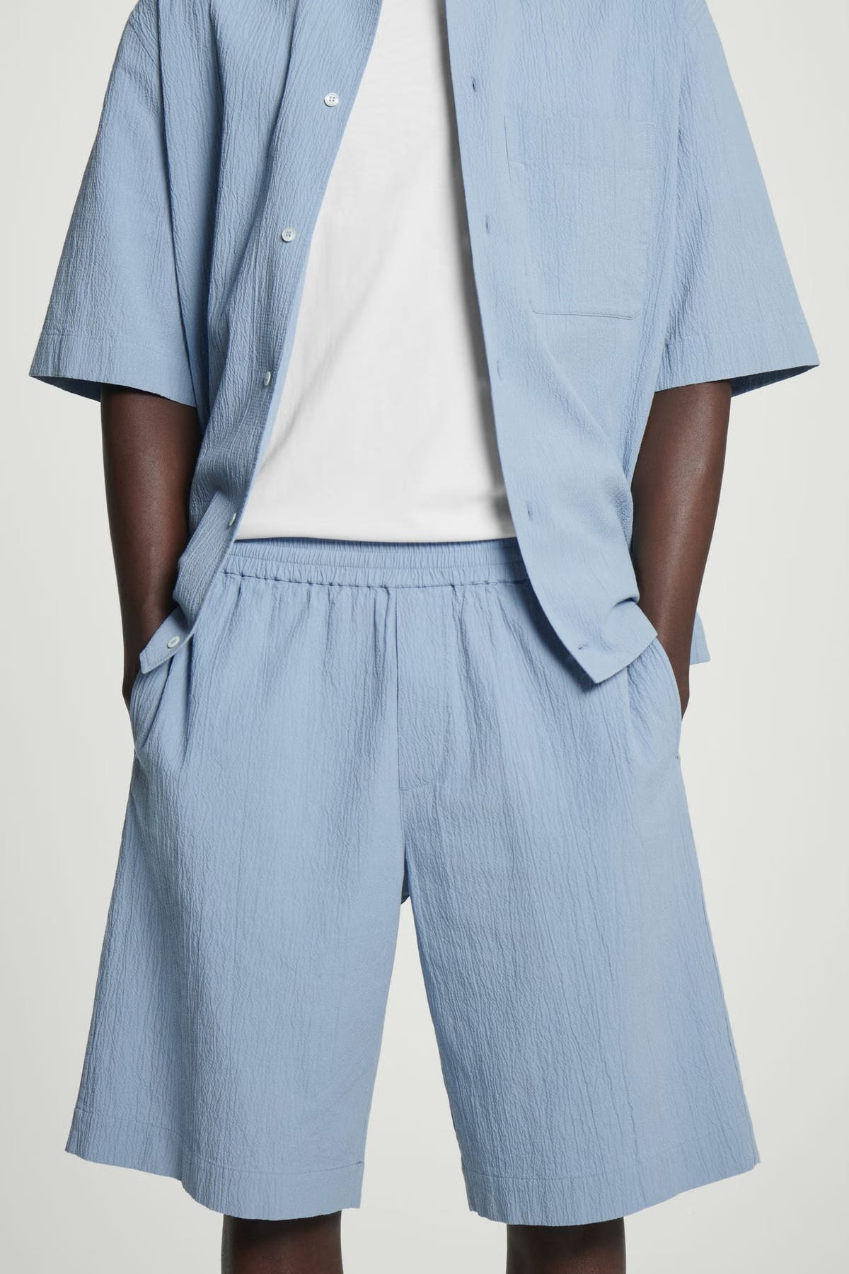 Textured Washed-cotton Shorts | COS UAE