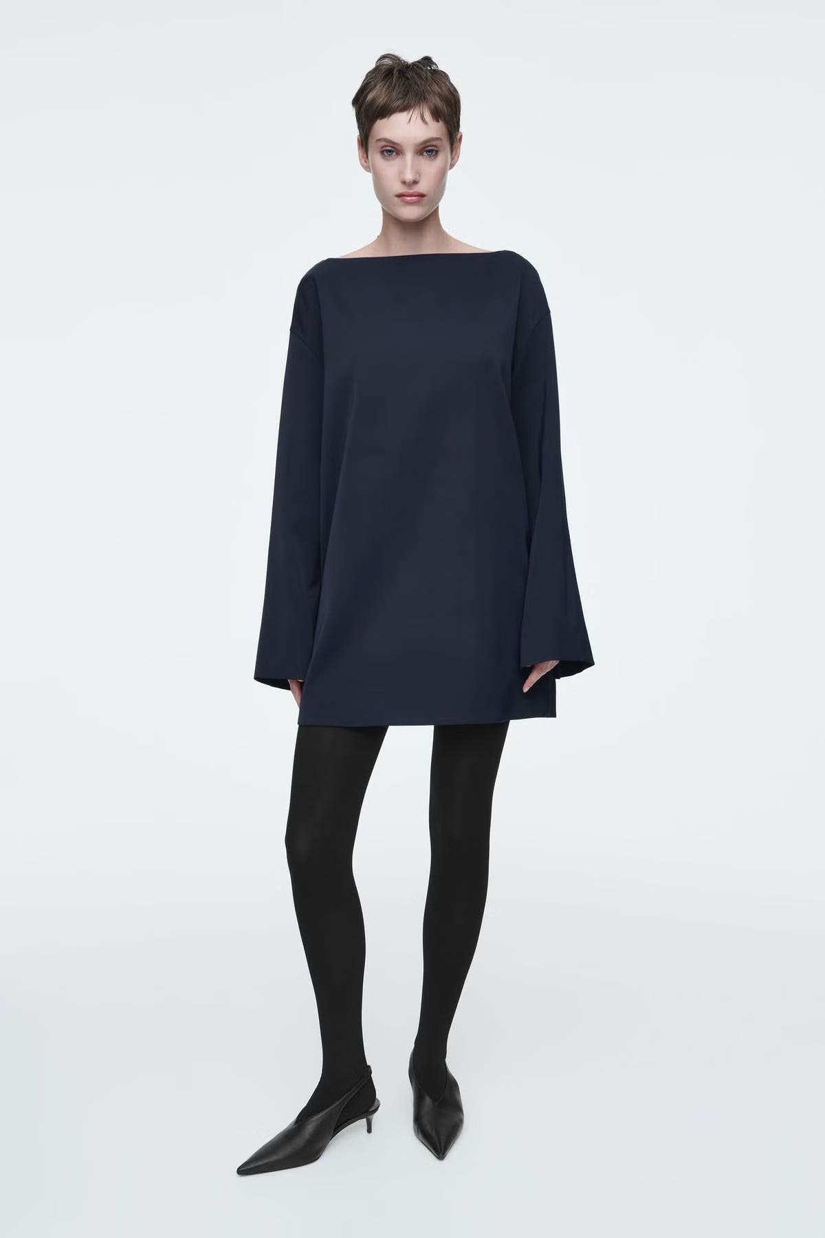 Boat-neck Mini Dress | COS UAE