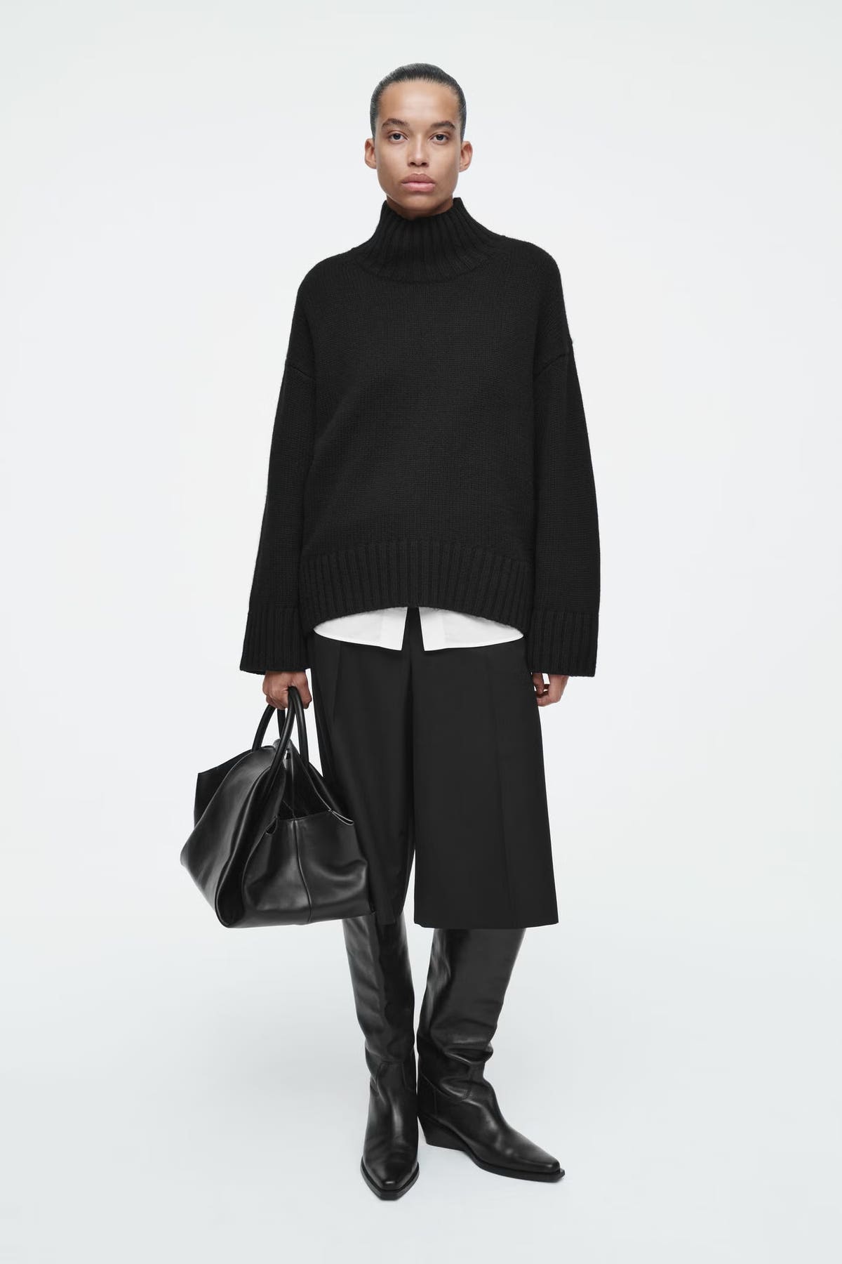 Knee-high Leather Cowboy Boots | COS UAE