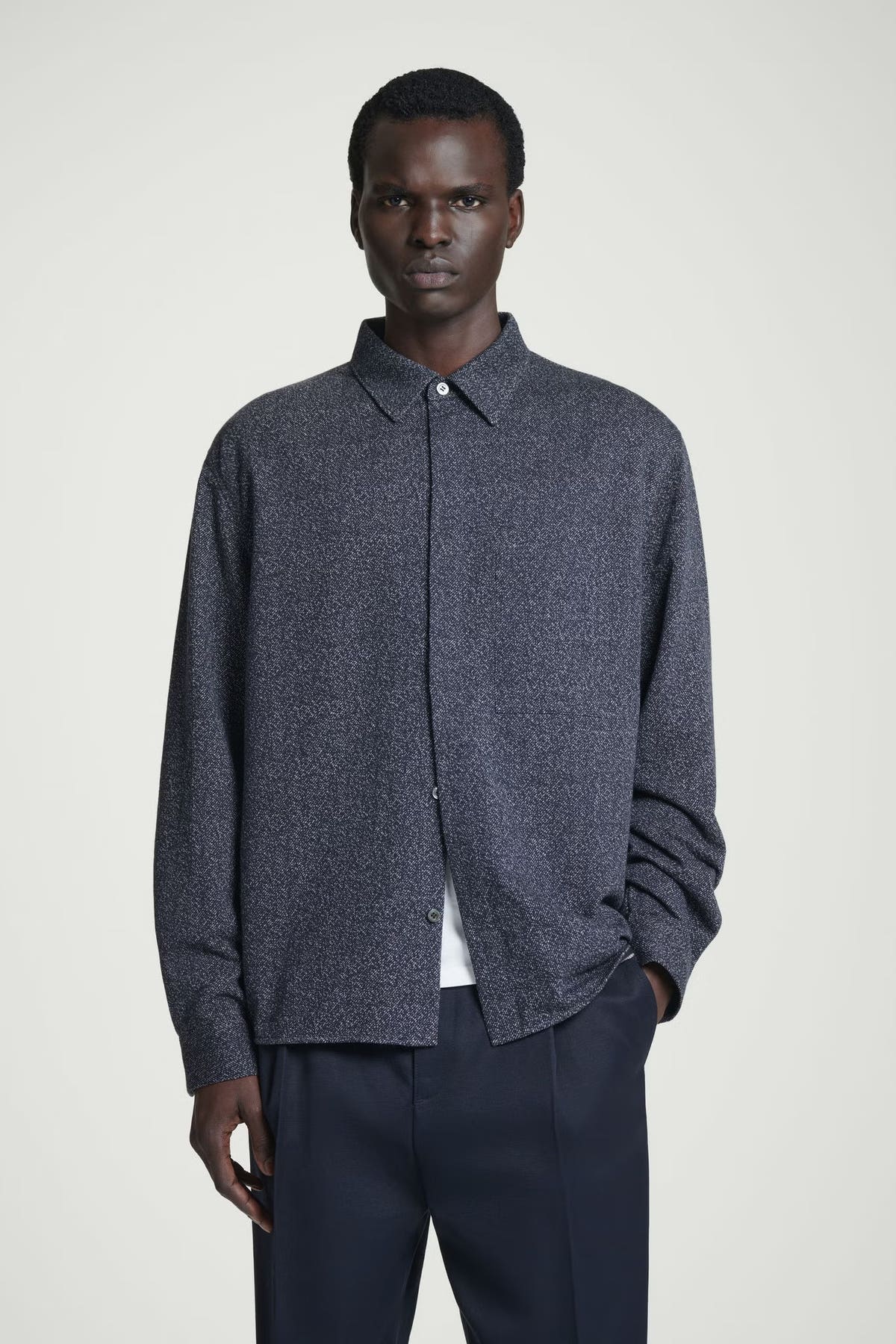 Oversized Textured Cotton Overshirt | COS UAE