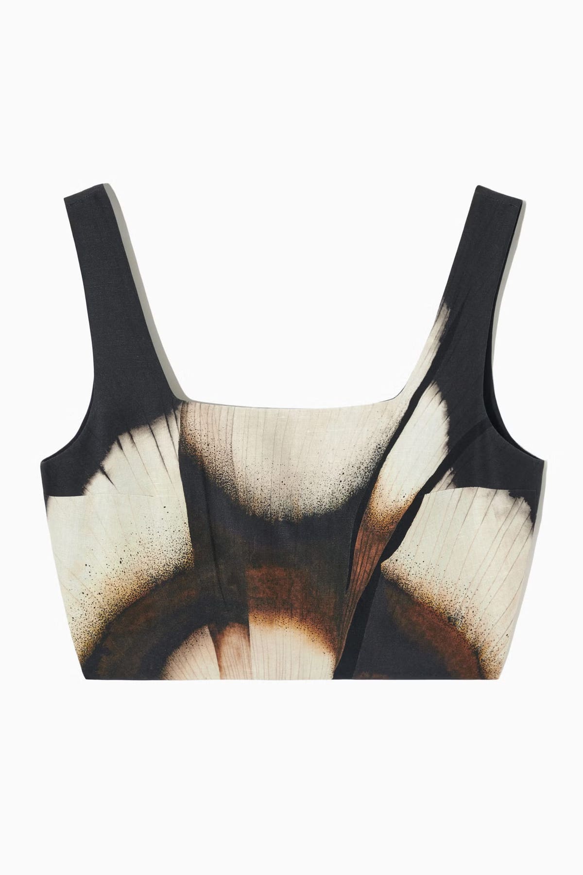 Digital-print Floral Linen-blend Bustier | COS UAE