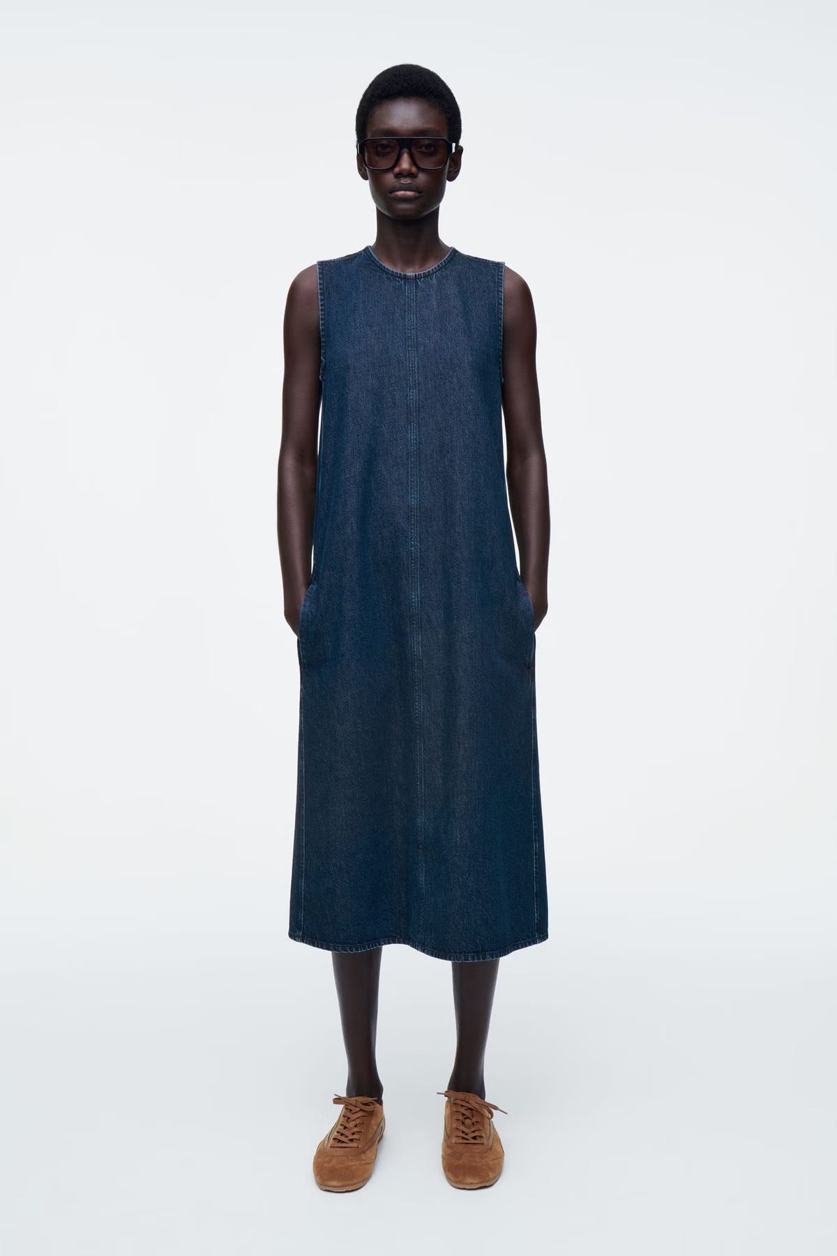 Sleeveless Denim Midi Dress | COS UAE