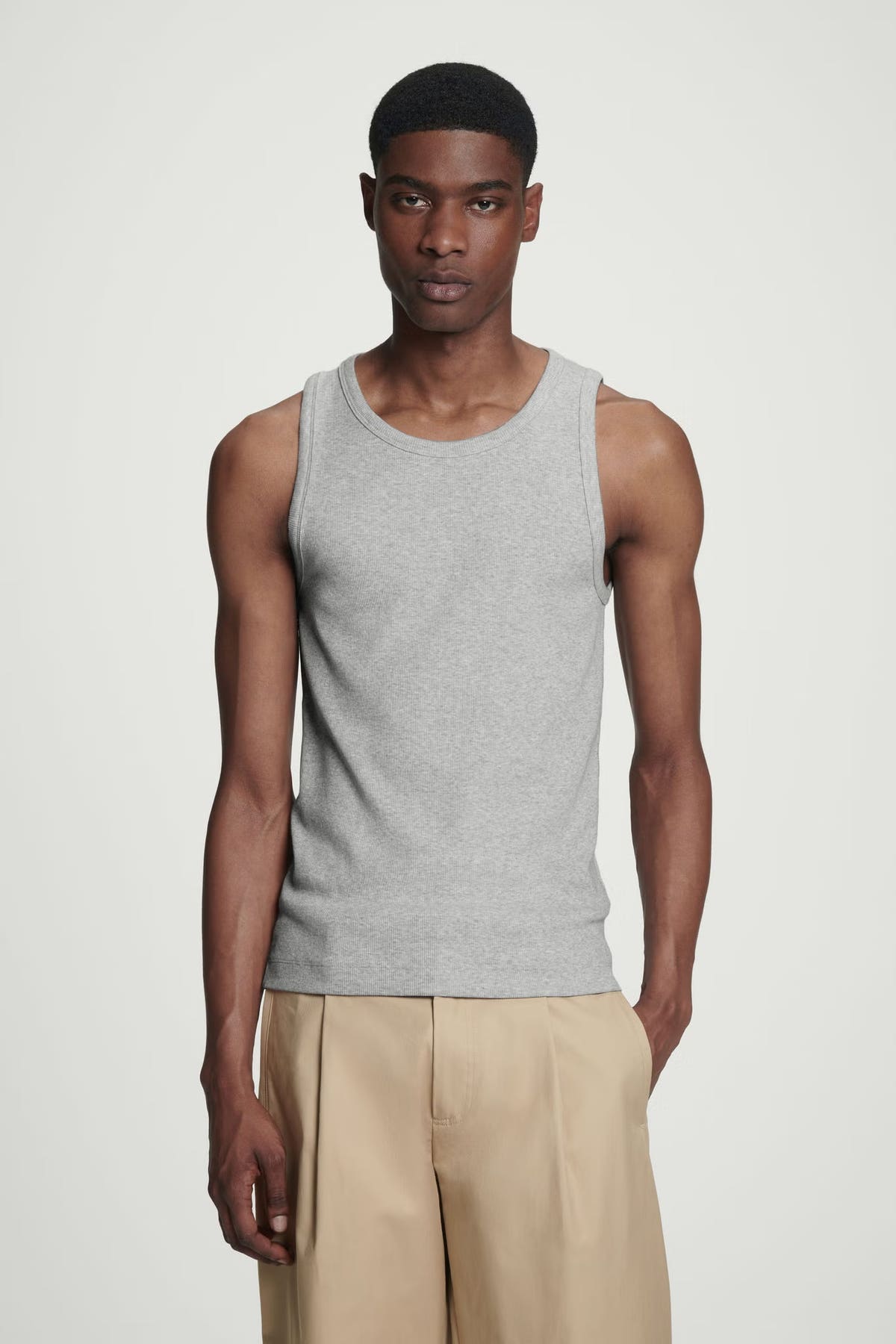 Scoop-neck Ribbed Tank Top | COS UAE