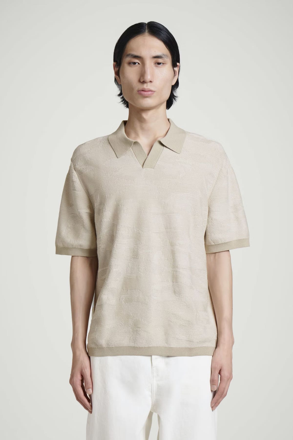 Cotton-jacquard Polo Shirt | COS UAE