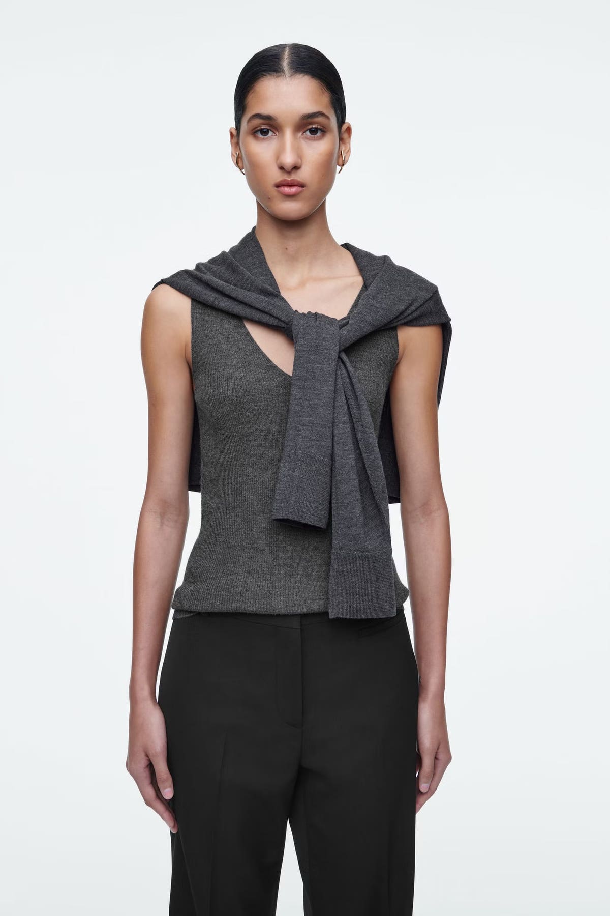 Slim Ribbed Cashmere Tank Top | COS UAE