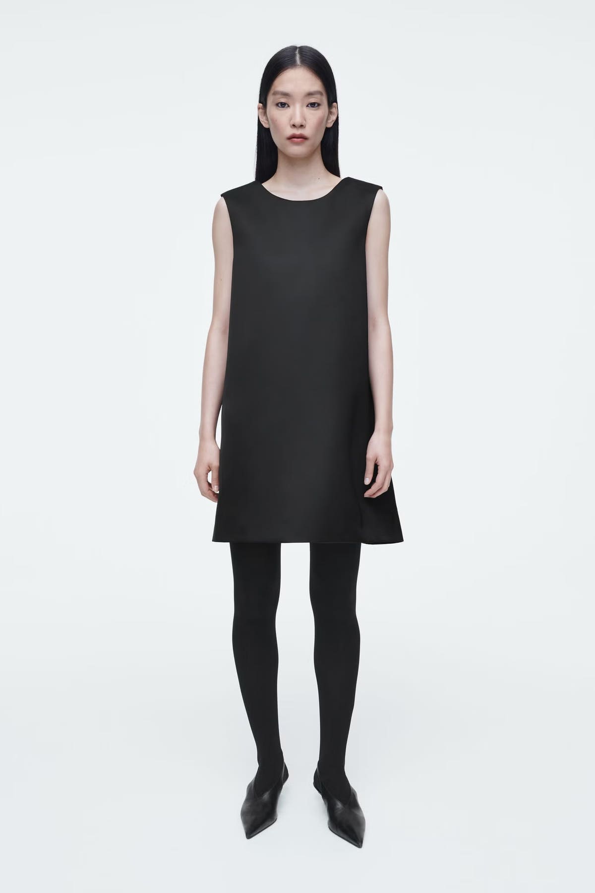 Satin Racer-neck Mini Dress | COS UAE